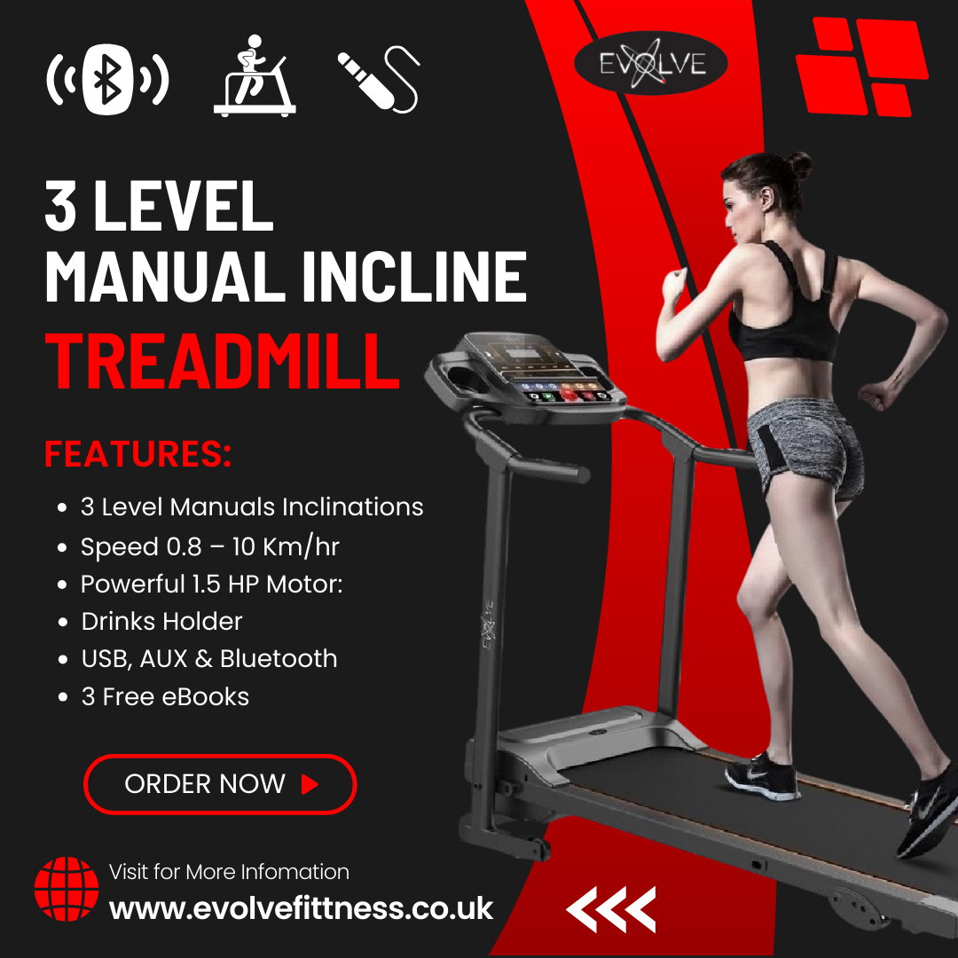 Buy Foldable Treadmill with Electric Motor & 3 Incline Levels